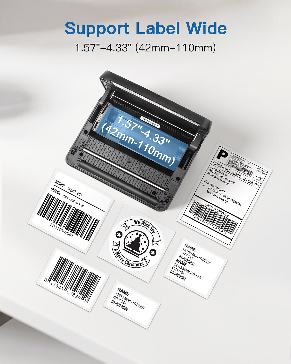 4x6 Bluetooth Thermal Label Printer for Shipping Packages Small Busine ...