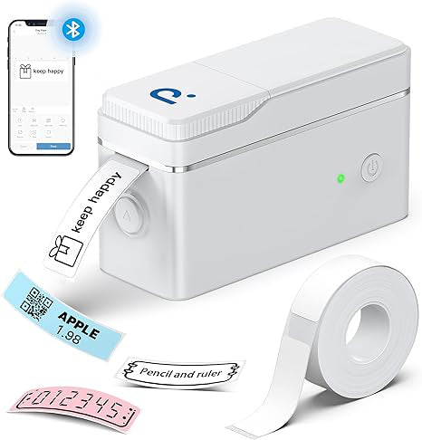 P31S Label Maker Machine with Tape, Portable Bluetooth Label Printer f ...